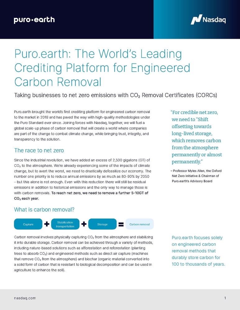 Download Puro.earth Factsheet